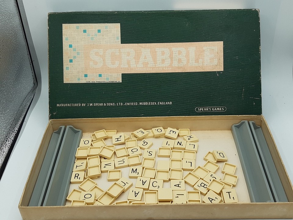 Complete Vintage Original Scrabble Board Game by Spear's Games for 2-4 ...