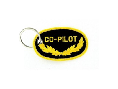 Keychain keyring embroidered embroidery patch copilot us navy military ...