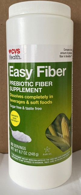 CVS Easy Fiber Supplement 62 Servings Benefiber No Flavor Sugar Grit ...
