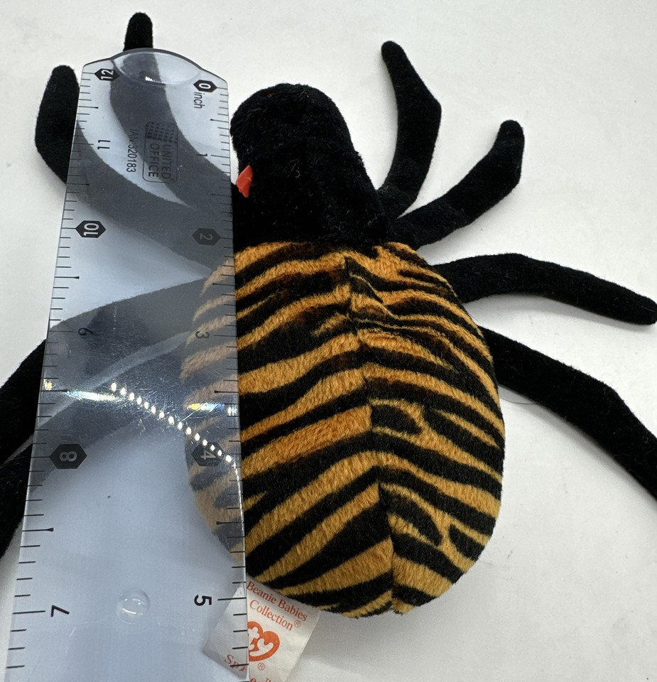 Ty Beanie Baby Spinner The Spider 1996 Halloween Mini 5" Body NO TAGS ...