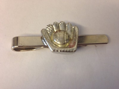 Baseball Glove & Ball TG332 Fine English Pewter on a Tie Clip (slide ...