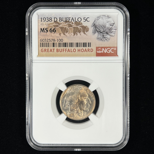 1938-D 5C MS66 NGC Toned Buffalo Nickel - Great Buffalo Hoard - Pretty ...