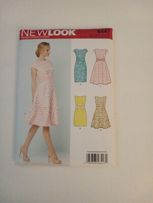 New Look 6447 Womens Misses Dresses Sewing Pattern 4 Styles (uncut) | eBay