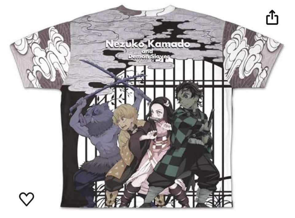 Demon Slayer Kamado Nezuko Graphic TShirt Gray Pink M | eBay