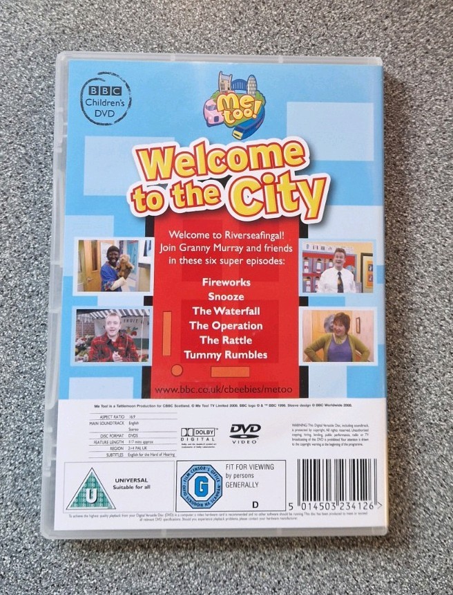 Cbeebies BBC Me Too Welcome To The City DVD, Rare 2008, Good Cond, 6 ...