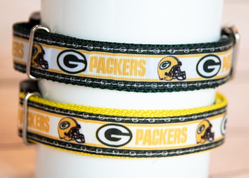 Green Bay Packers dog collar and/or leash. 1 inch wide. Multiple sizes ...