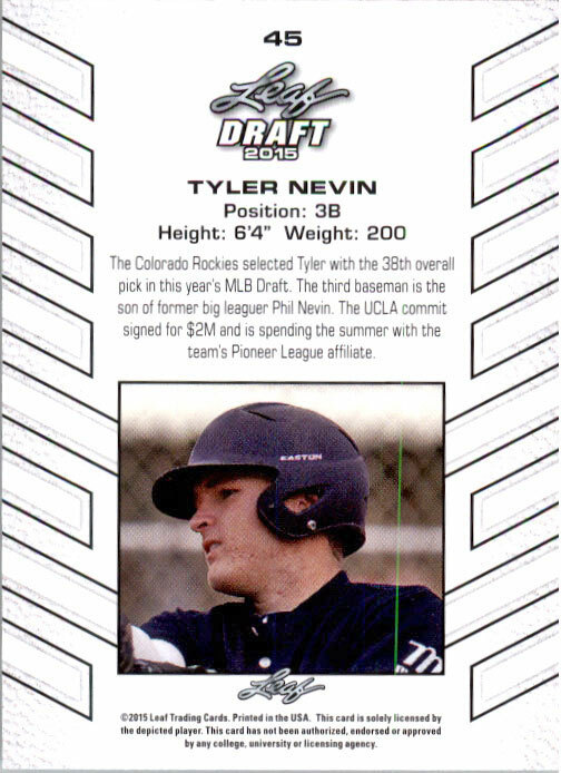 10-Count Lot TYLER NEVIN 2015 Leaf Draft Baseball Rookies | eBay