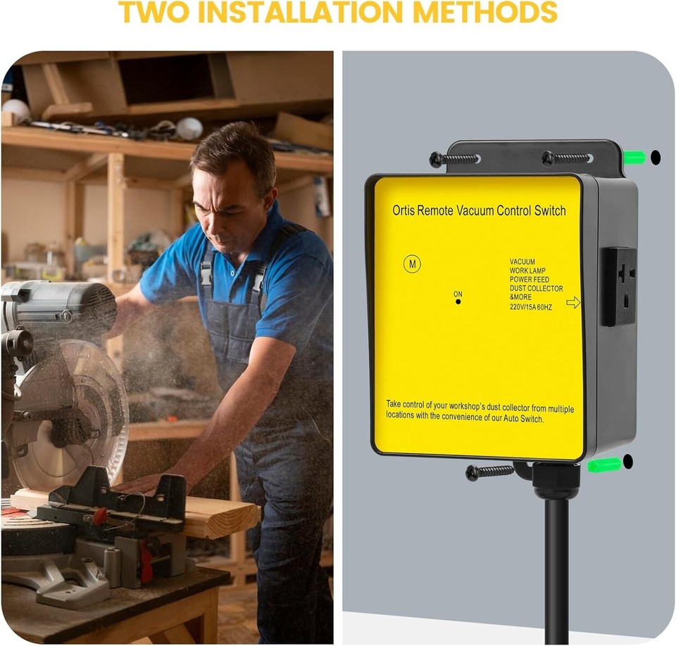 Dust Collector Remote Switch, 220V Wireless Remote Switch for Dust ...