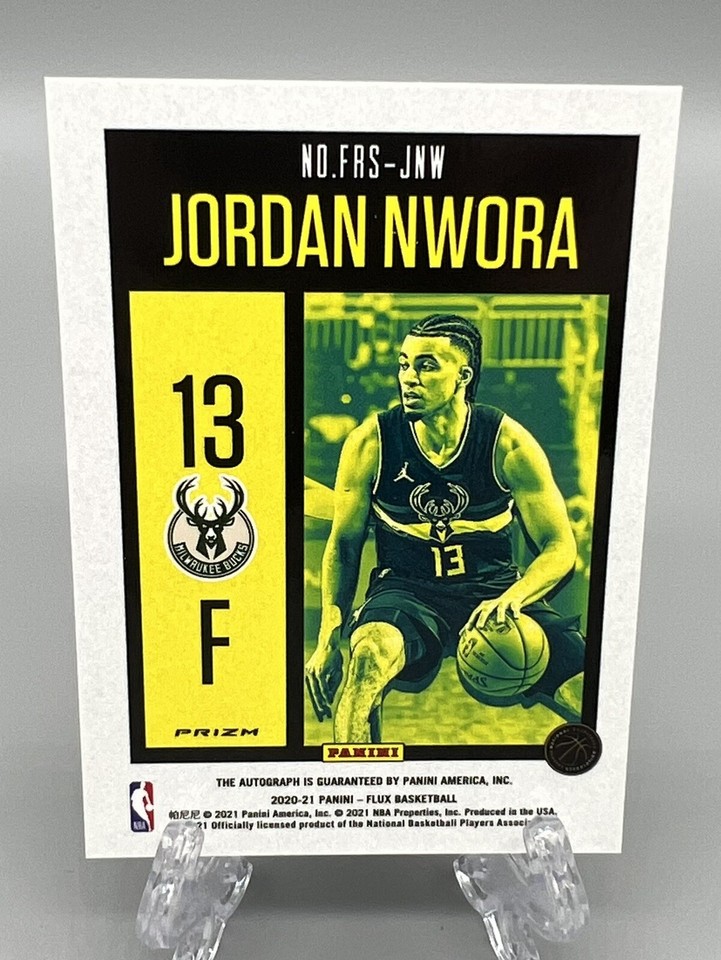 2020-21 Panini Flux Jordan Nwora Silver Auto Rookie RC - Indiana Pacers ...