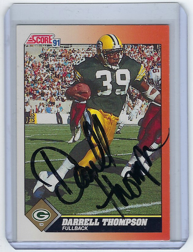 1991 PACKERS Darrell Thompson signed card Score #454 AUTO Autographed ...