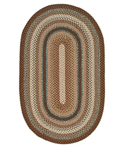 5 x 8 Oval Braided Rug Country Area Farm House Cabin Rustic Carpet ...