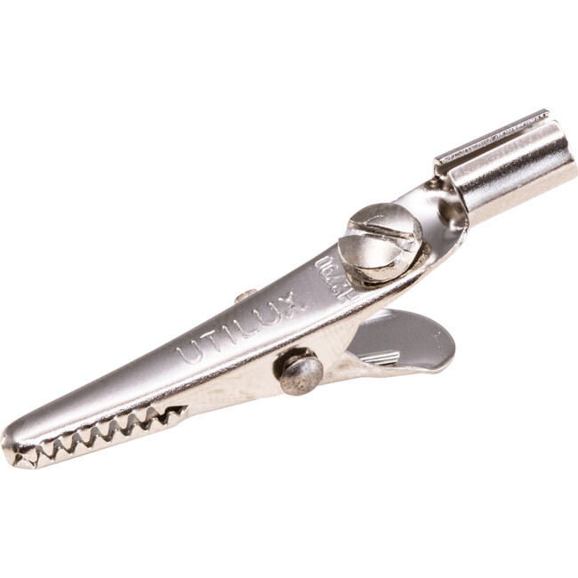 UTILUX H2790 Uninsulated Alligator Clip Solder or Screw Jaw Opening: 9 ...