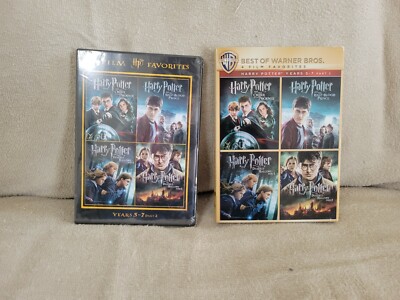 HARRY POTTER 4 Film Favorites Years 5-7 part 2 DVD Set W/Slip Cover New ...