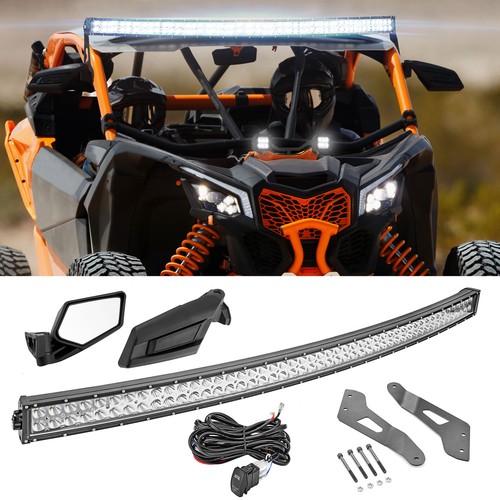 WEISEN For 17-25 Can-am Maverick X3 Roof 52" Light Bar Mount Wire+ ...