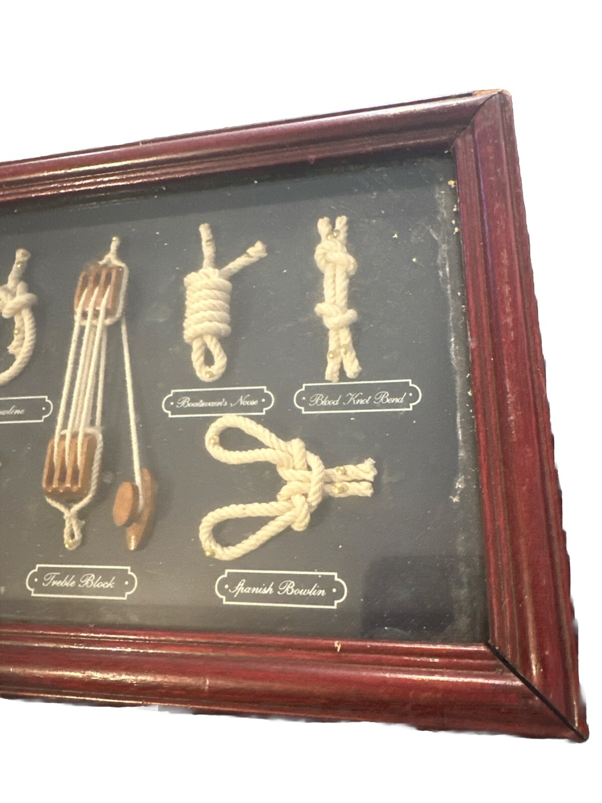 Nautical Navy Maritime 3D Knot Shadow Box Framed Picture Wall Art Decor ...