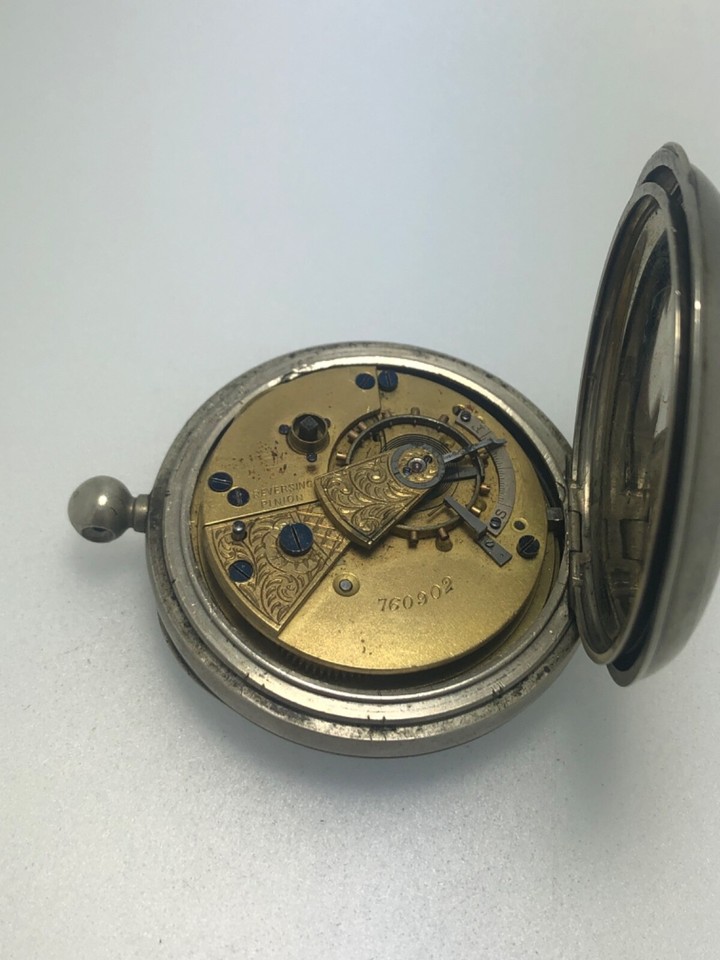 ANTIQUE G.PARKIN GATESHEAD AND NEWCASTLE-ON-TYNE SILVER PLATED POCKET ...