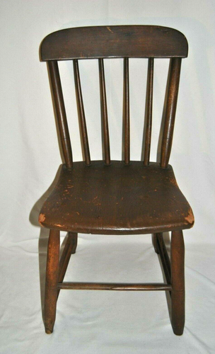 Child's Early Century American Windsor Rod Back Chair Antique as Shown ...