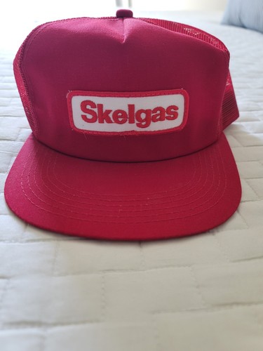 Vintage Mesh Truckers Hat Cap Skelgas Gas Oil Company Patch Made In USA ...