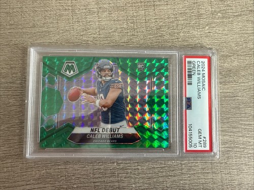 2024 Panini Mosaic NFL Debut Green Mosaic Prizm #289 Caleb Williams (RC ...