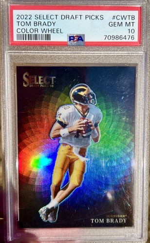 2022 Select Draft Picks Color Wheel Tom Brady PSA 10 Case Hit SSP CWTB ...
