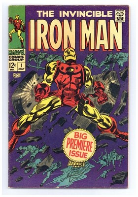 Iron Man #1 (VGF) Gene Colan cover + art! 3-page ORIGIN! 1968 Marvel ...