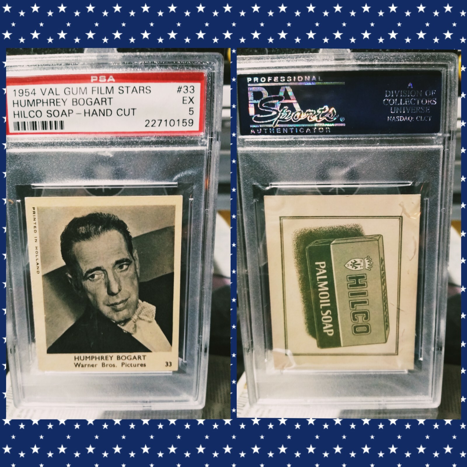 1954 Val Gum Rare Hilco Palmoil Soap Humphrey Bogart PSA 5 Highest ...