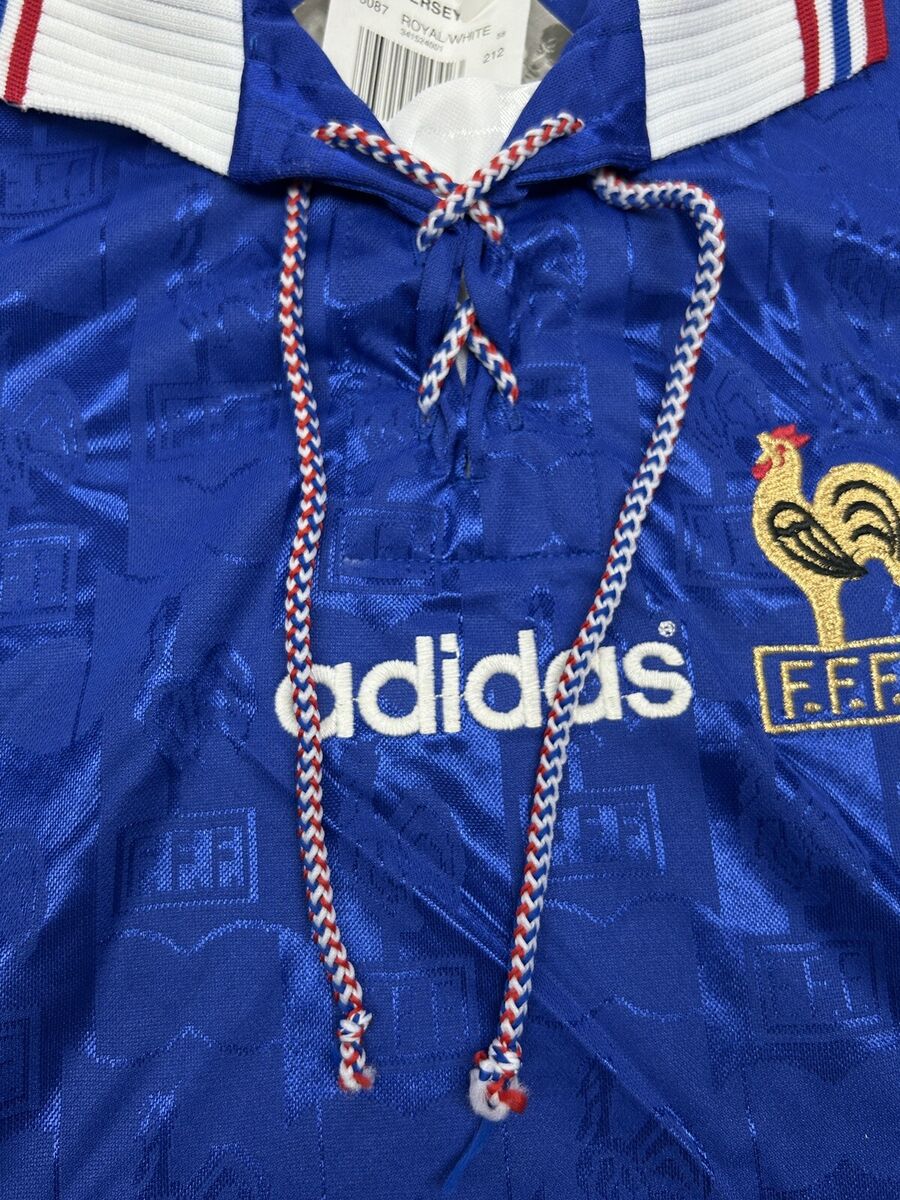 NWT 1996 France Home Jersey EURO 1996 Patch Football Soccer NWT 1996 France Home Jersey EURO 1996 Patch Football Soccer