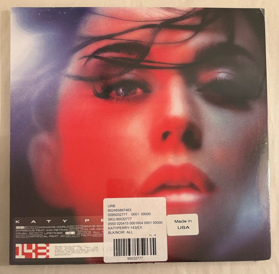 KATY PERRY – 143 - URBAN OUTFITTERS CLEAR BLACK VINYL LIMITED - NEW - J ...
