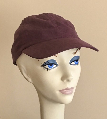 NWT! SCALA Baseball Cap PURPLE Faux Suede Fabric Adjustable Lined ...