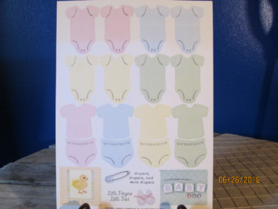Vintage Current Catalog Sticker Sheet- Welcome Baby Newborn Bodysuit ...