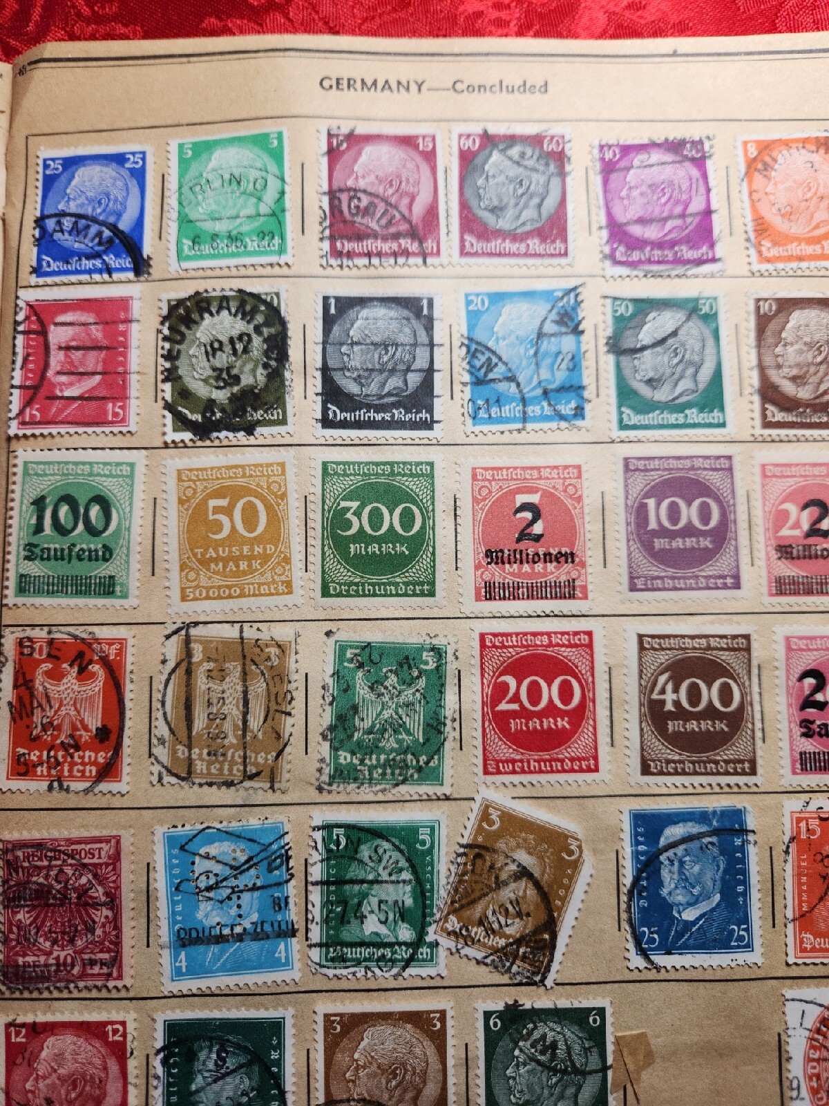 RARE DEUTSCHES REICH 10PF RED GERMAN STAMP+ 74 GERMANY CONCLUDED ...