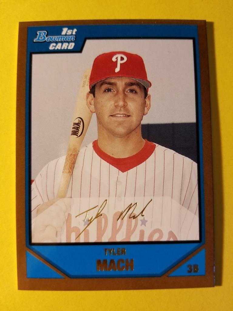 TYLER MACH (SP) RC GOLD SIGNATURE #BDPP4 PHILADELPHIA PHILLIES - 2007 ...