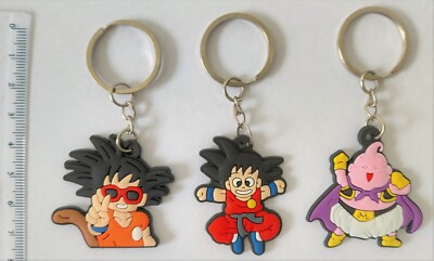 New 3 pcs Dragon Ball Keychain Keyrings Key rings School Bag Tag Party ...