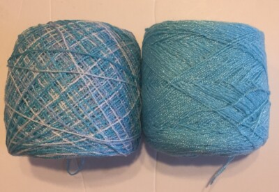 Cristal Lace yarn. Colors 29 & 332. Acrylic/Rayon 3.5oz. 900 yards Each ...