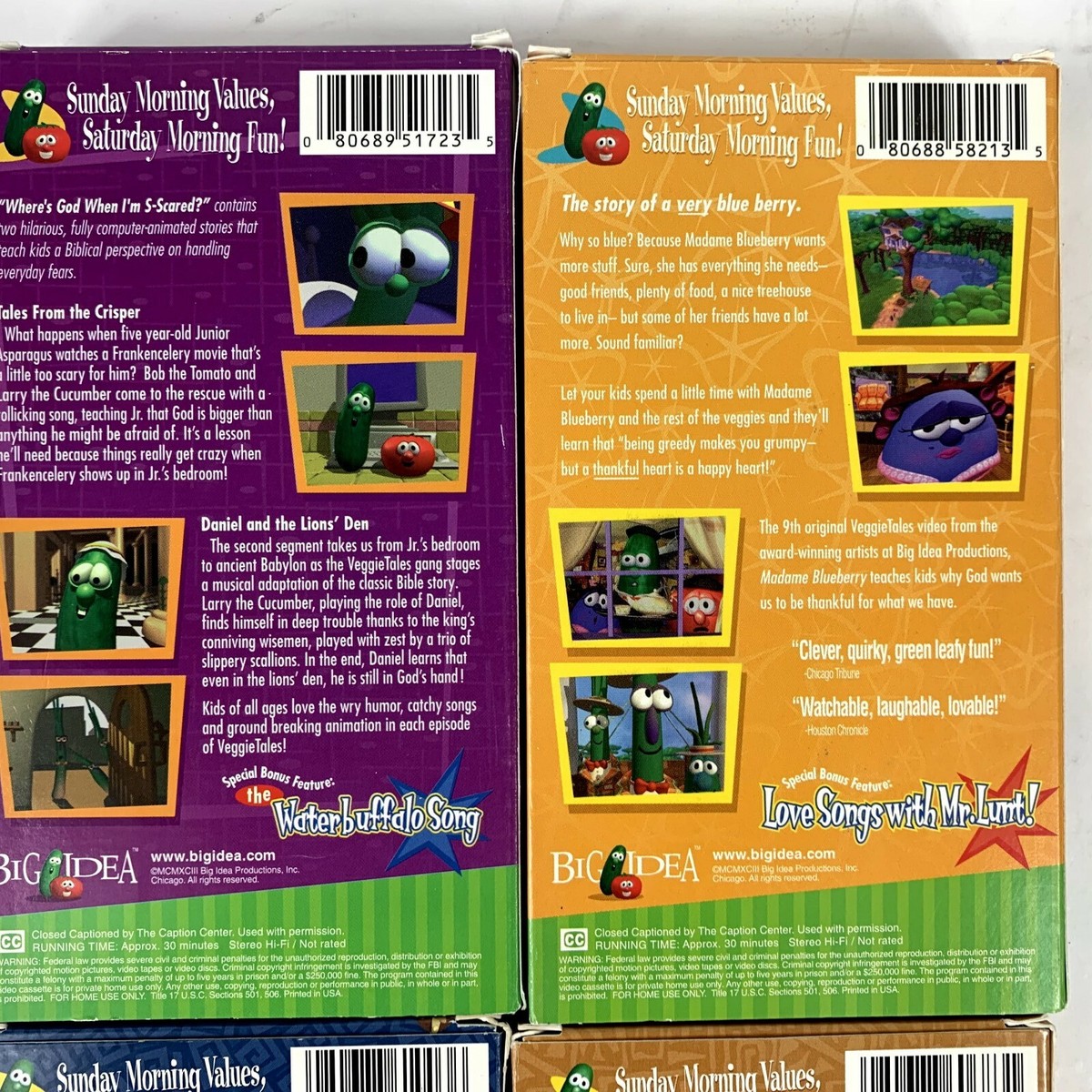 Veggietales The Early Years Vhs Lyrick Studios By