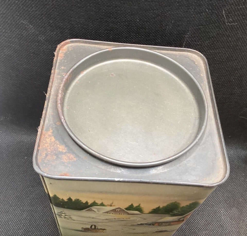 Vintage Sunny Lane Hard Candy Tin - Winter Scene | eBay
