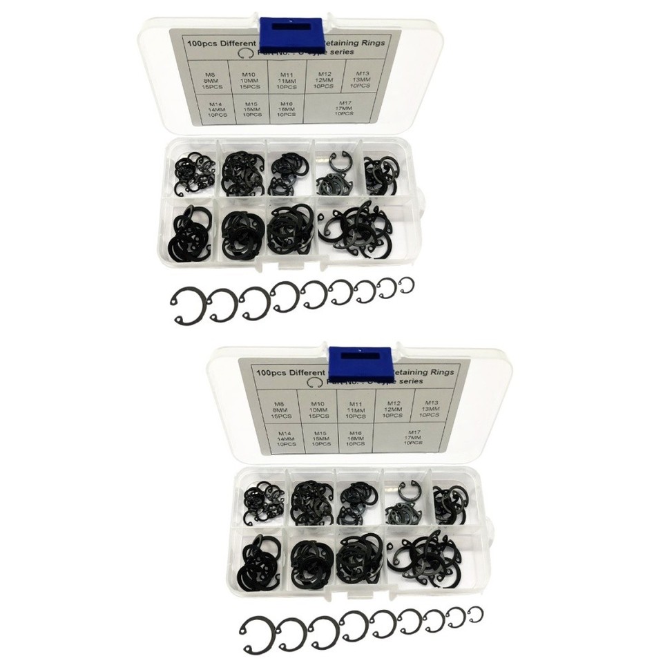 2 stücke 100 in 1 65 Mn Kohlenstoffstahl Universal Snap Ringe CIRClips ...