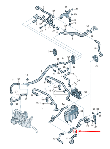 New AUDI A4 8W Coolant Hose With Quick Release Coupling 8W0819334J | eBay
