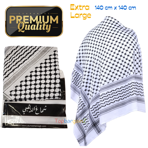 Shemagh Keffiyeh Scarf Palestine Arab Palestinian Head Neck Wrap Black ...