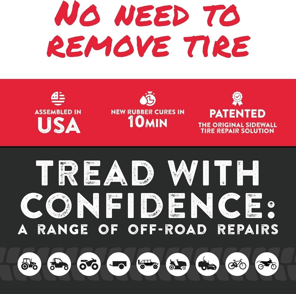 GlueTread SxS Tire Repair Kit Ultimate Off-Road Tire Repair Kit | eBay