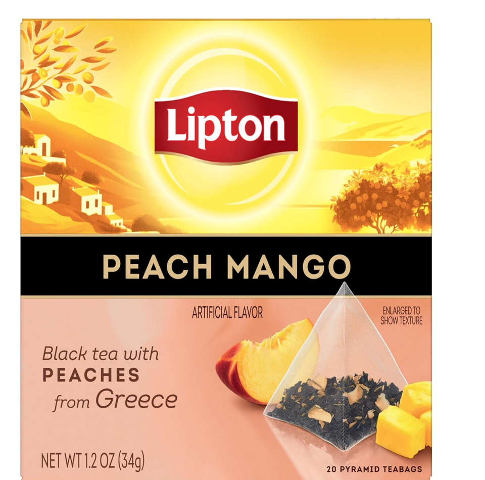 Lipton Black Tea Peach Mango, Pyramid Bags, Flavored Teabags 20 Bags | eBay