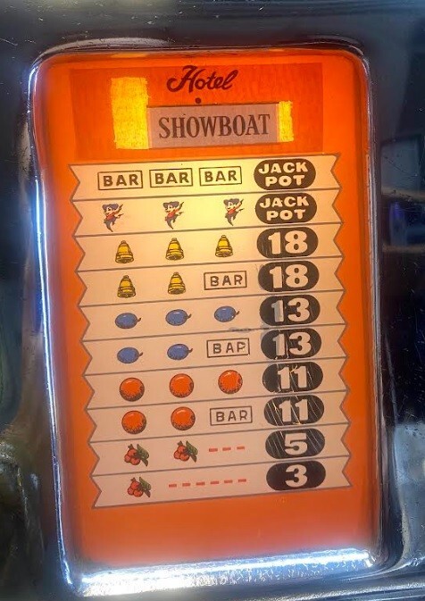 Jennings 5c Amber Lite Up Baby Bandit Slot Machine Hotel Showboat circa ...
