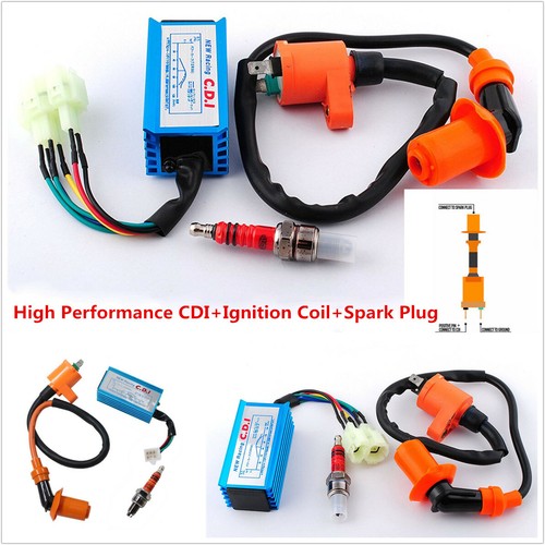 Racing Ignition Coil Spark Plug CDI For GY6 Scooter Go Kart 150cc 125cc ...