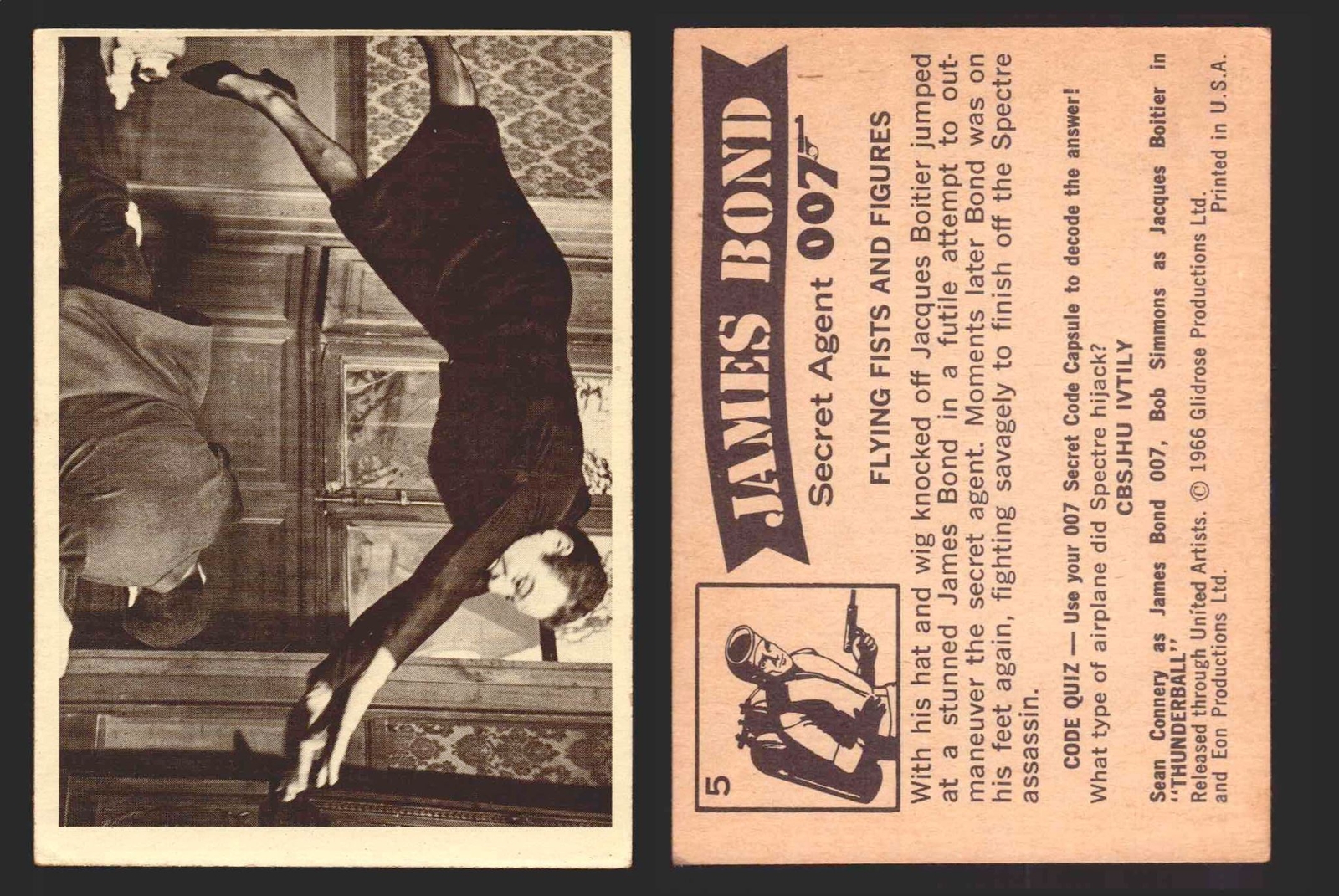 1966 James Bond 007 Thunderball Vintage Trading Cards You Pick Singles ...