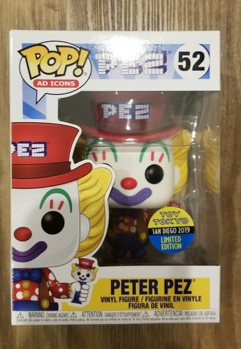FUNKO POP 2019 SDCC #52 PETER PEZ Toy Tokyo Sticker Comic Con Exclusive | eBay