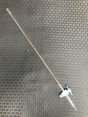 CORNING PYREX TD 10mL Glass Buret Class A Graduated 2mm PTFE Stopcock ...