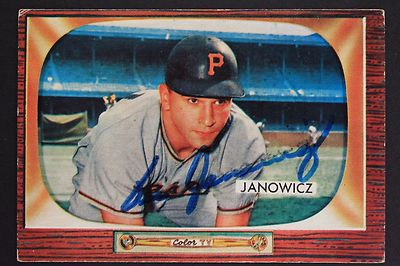 Vic Janowicz 1955 Bowman Color TV Card #114 Autographed Signed Card 16D ...