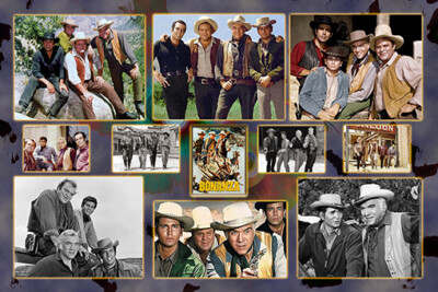 4"X 6" Magnet COLLAGE "BONANZA"- L GREENE,P ROBERTS,D BLOCKER,M LANDON ...