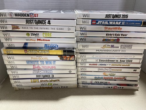 Wii EMPTY Video Game Cases Lot Mario Kart, Donkey Kong, Super Mario ...