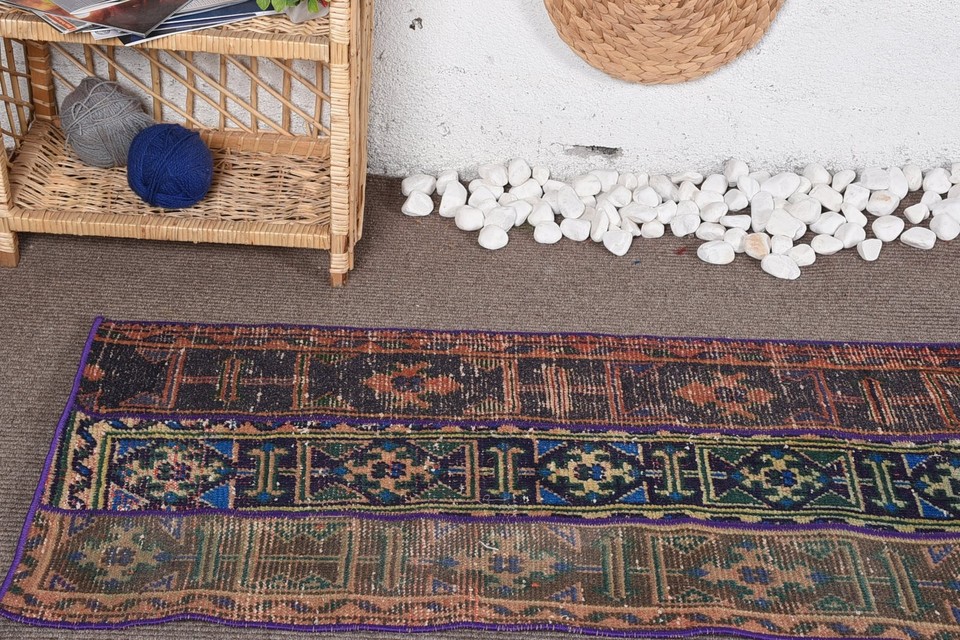 Decorative Rug, Blue and Orange Solid Pattern, 1.9x4.9 ft | eBay